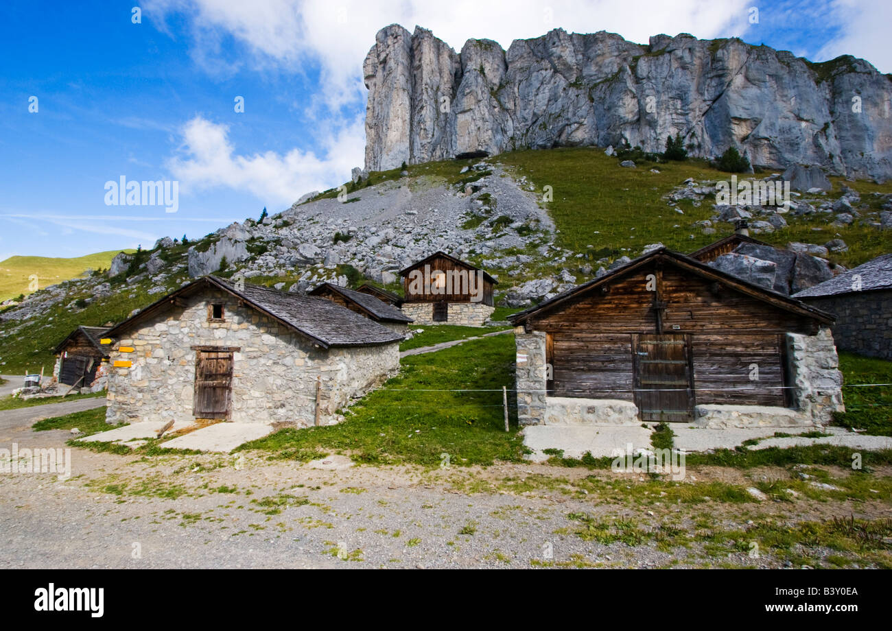 A Tiny Village in the Alps Stock Photo - Alamy
