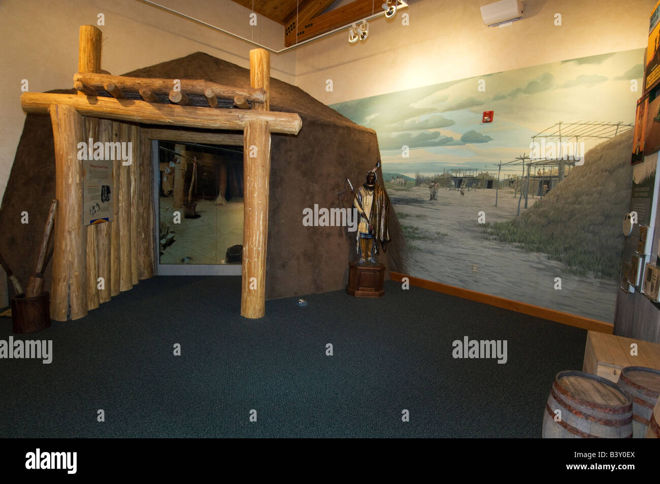Exhibit at the Lewis and Clark Interpretive Center near to Fort Mandan ...