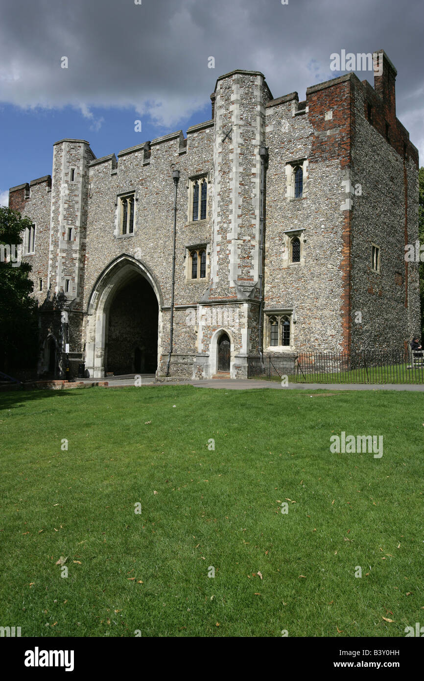 City of St Albans, England. The Abbey Gateway is the only original ...