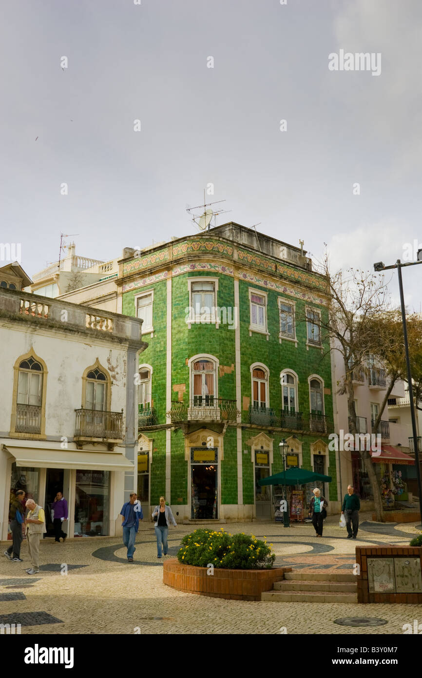 Downtown square. Lagos, Portugal Stock Photo - Alamy