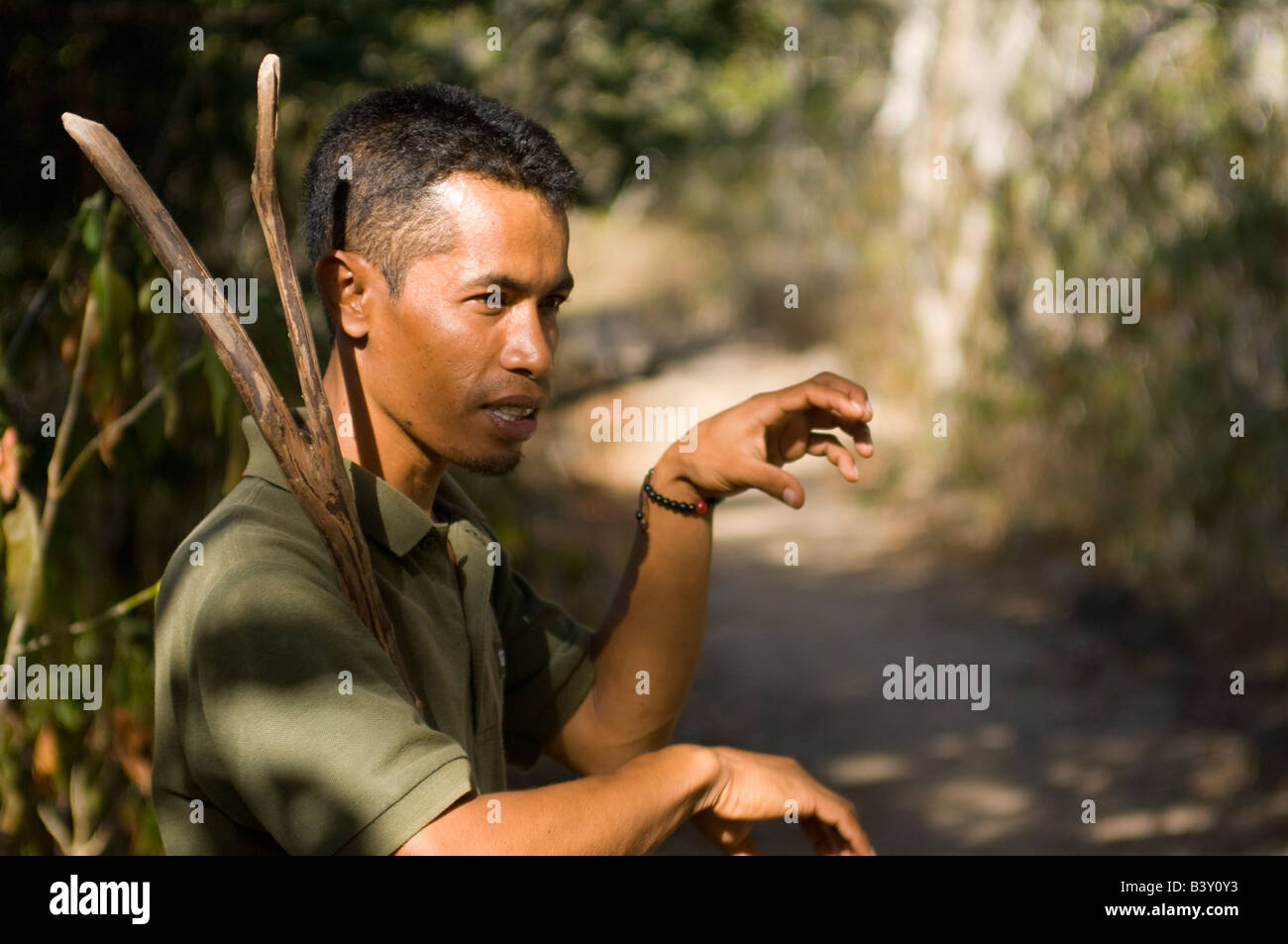 Guide in Komodo National Park, Indonesia Stock Photo - Alamy