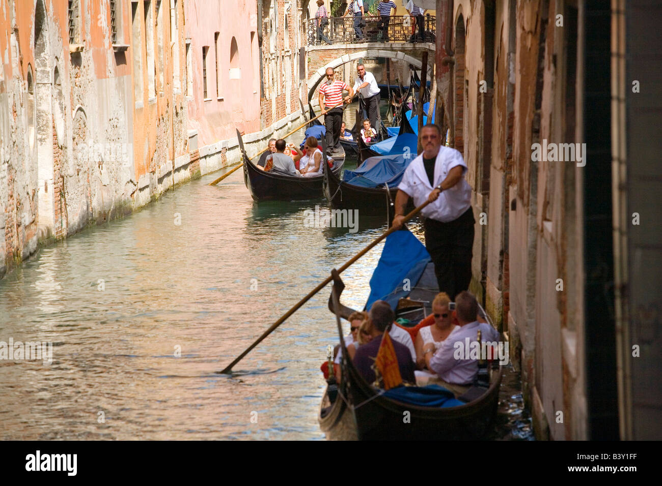 Taking a ride in Venice Stock Photo - Alamy