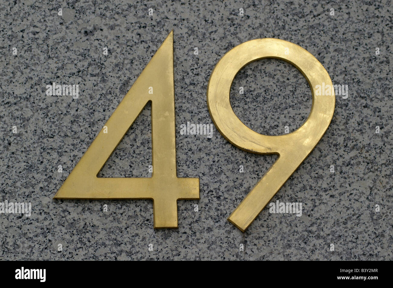 Number forty-nine 49 on a wall Stock Photo - Alamy