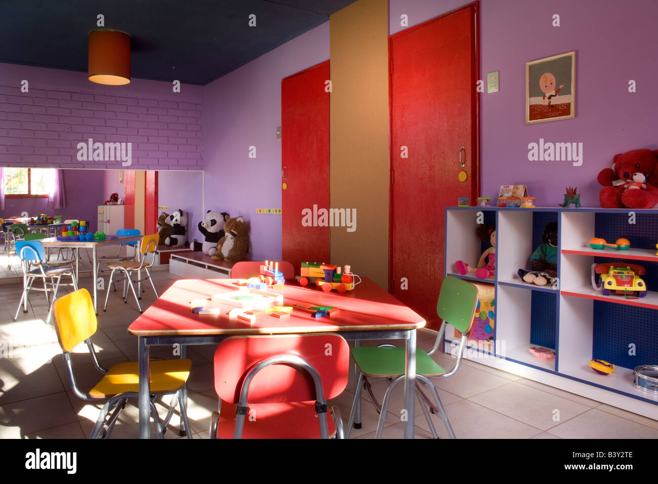 Empty kindergarden classroom in Chile Stock Photo - Alamy