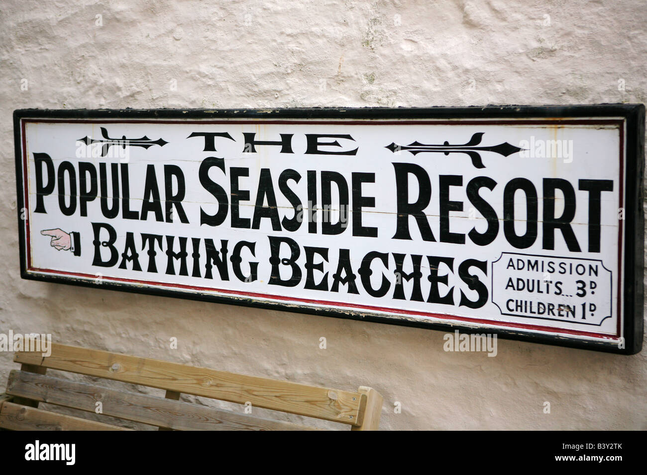 'The Popular Seaside Resort Bathing Beaches' sign at Ilfracombe Tunnel ...