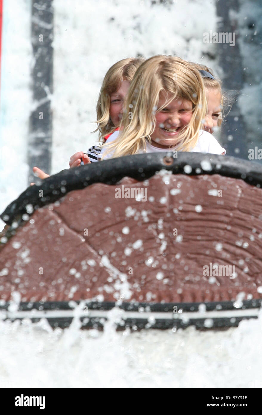 family at the funny fair in denmark Stock Photo - Alamy