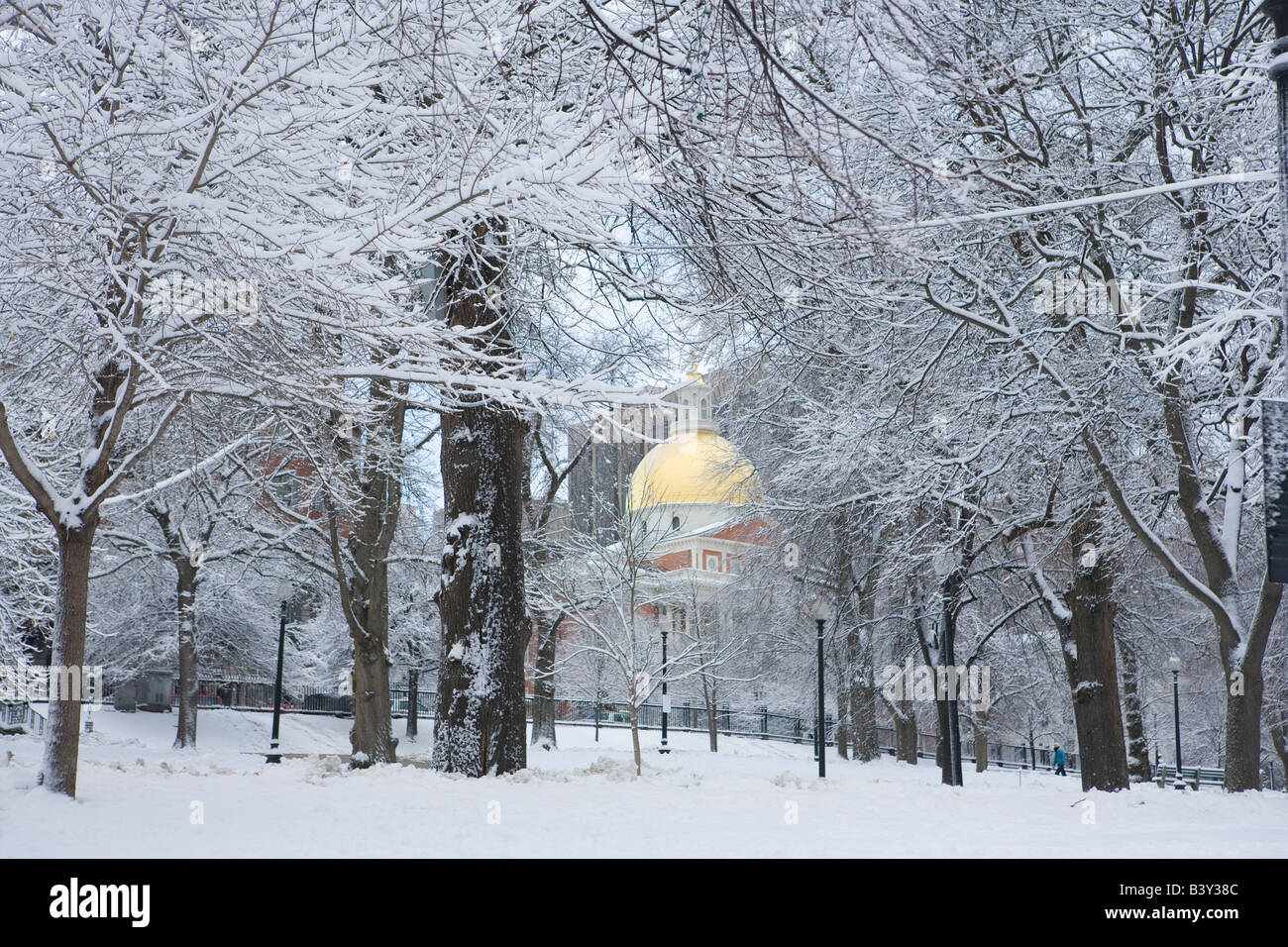 Boston State House in winter Stock Photo - Alamy