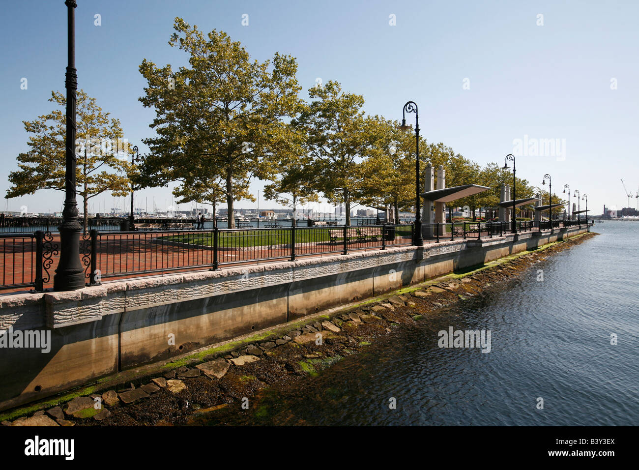 waterfront Piers Park Boston Stock Photo - Alamy