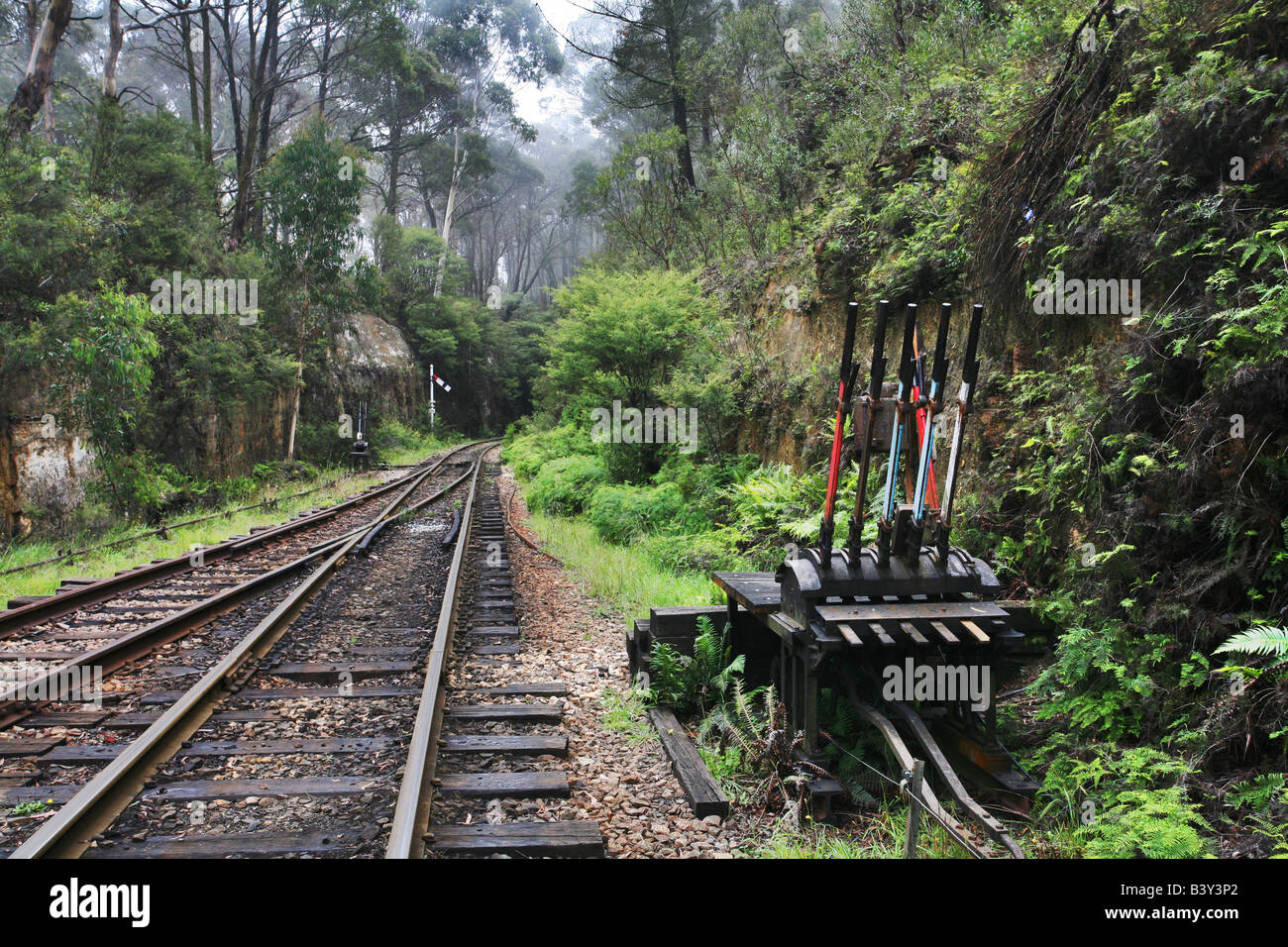 Railway Control Levers Stock Photo - Alamy