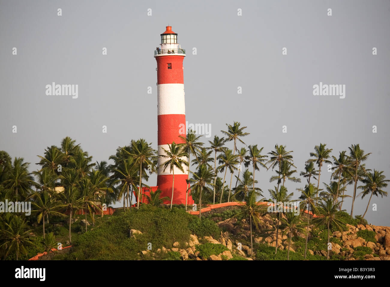 The lighthouse at Kovalam Beach in Kerala, India Stock Photo - Alamy