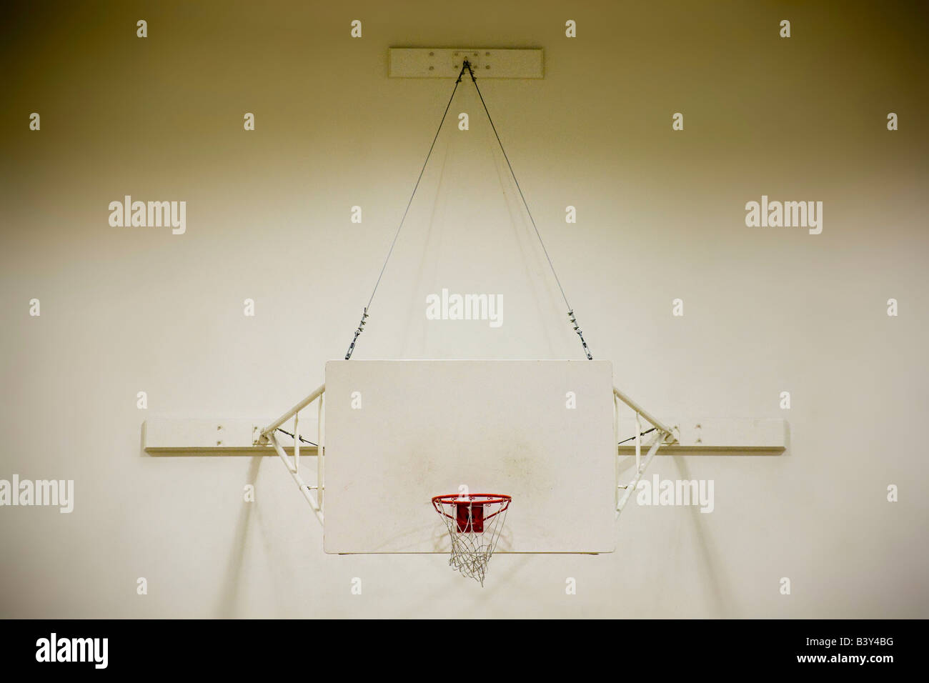 Suspended basketball backboard Stock Photo - Alamy