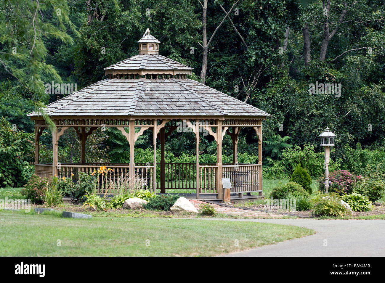 Gazebo in Lakeside Cemetery in Erie Pennsylvania USA Stock Photo - Alamy