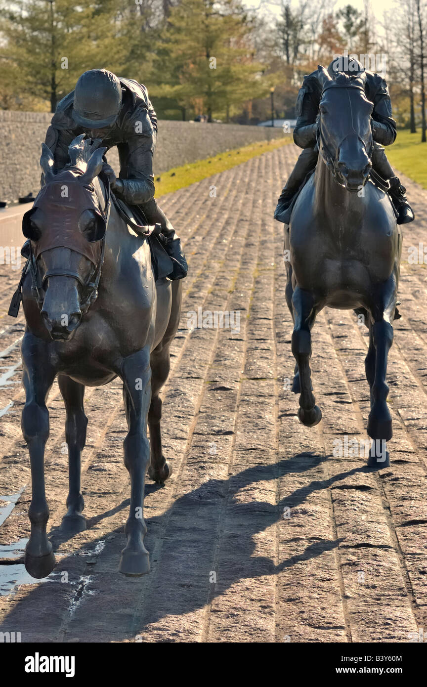 Horse and jockey sculptures Stock Photo - Alamy