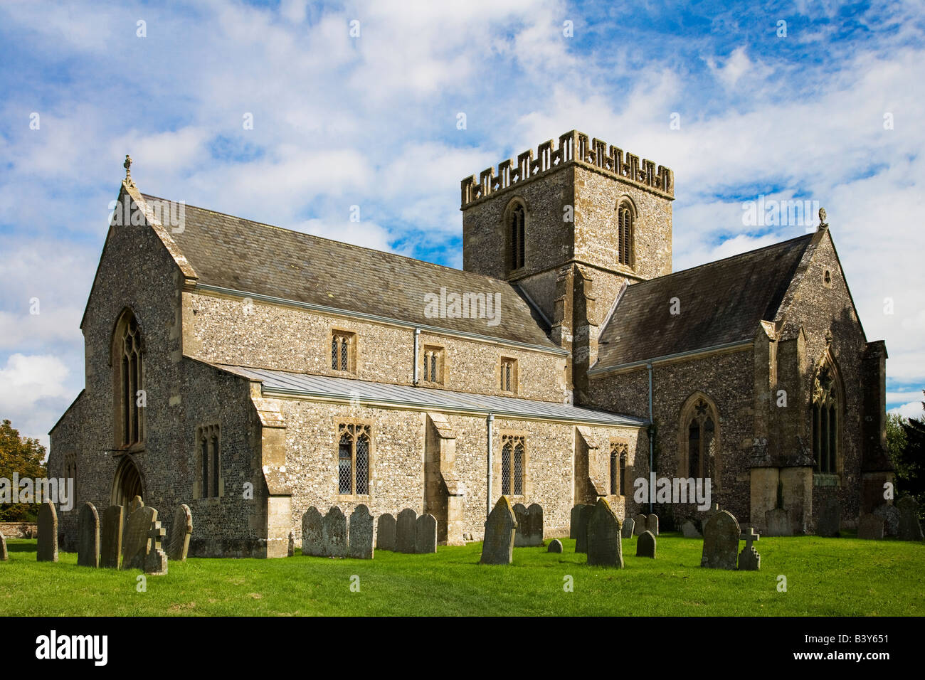 Typical English country village Norman church of St.Mary's Church,Great ...