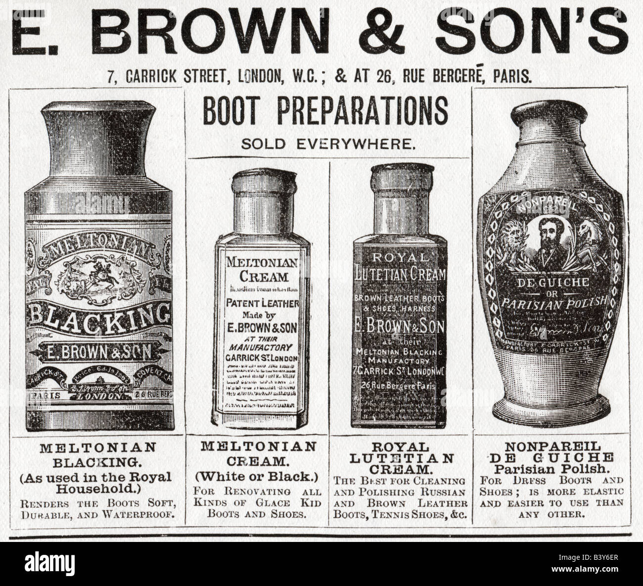 Victorian advertisement hi-res stock photography and images - Alamy