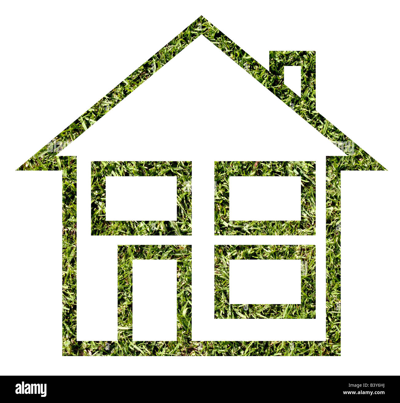 Grass house shape Stock Photo - Alamy