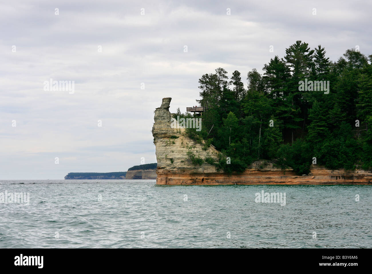 Miners Castle and Pictured Rocks on Lake Superior Stock Photo - Alamy