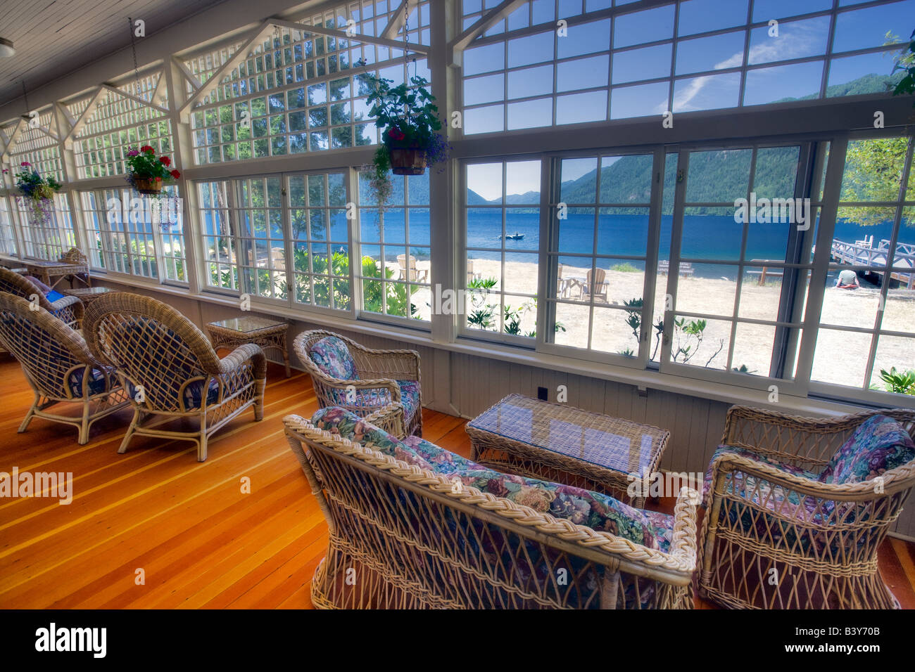 Sitting room at Lake Crescent Lodge Olympic National Park Washington ...