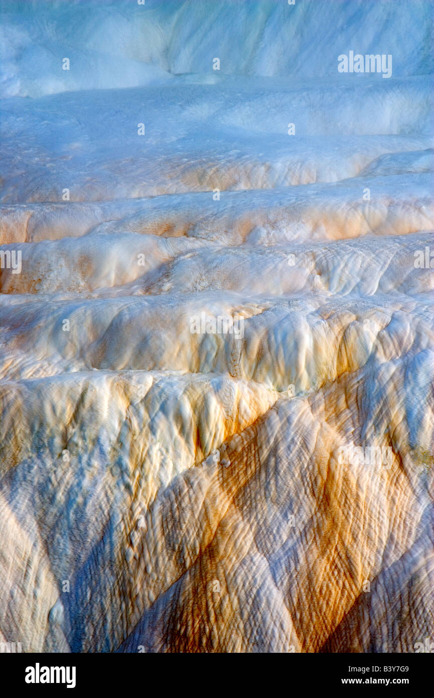 Calcium hot spring formations at Mammoth Hot Springs Yellowstone ...