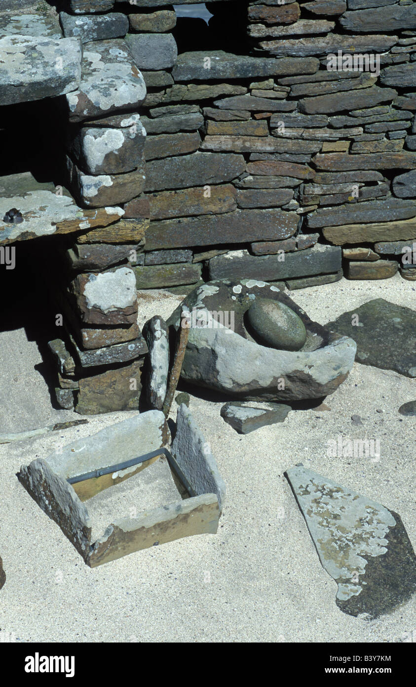 Scotland, Orkney Islands. Stone settlement of Skara Brae Stock Photo ...