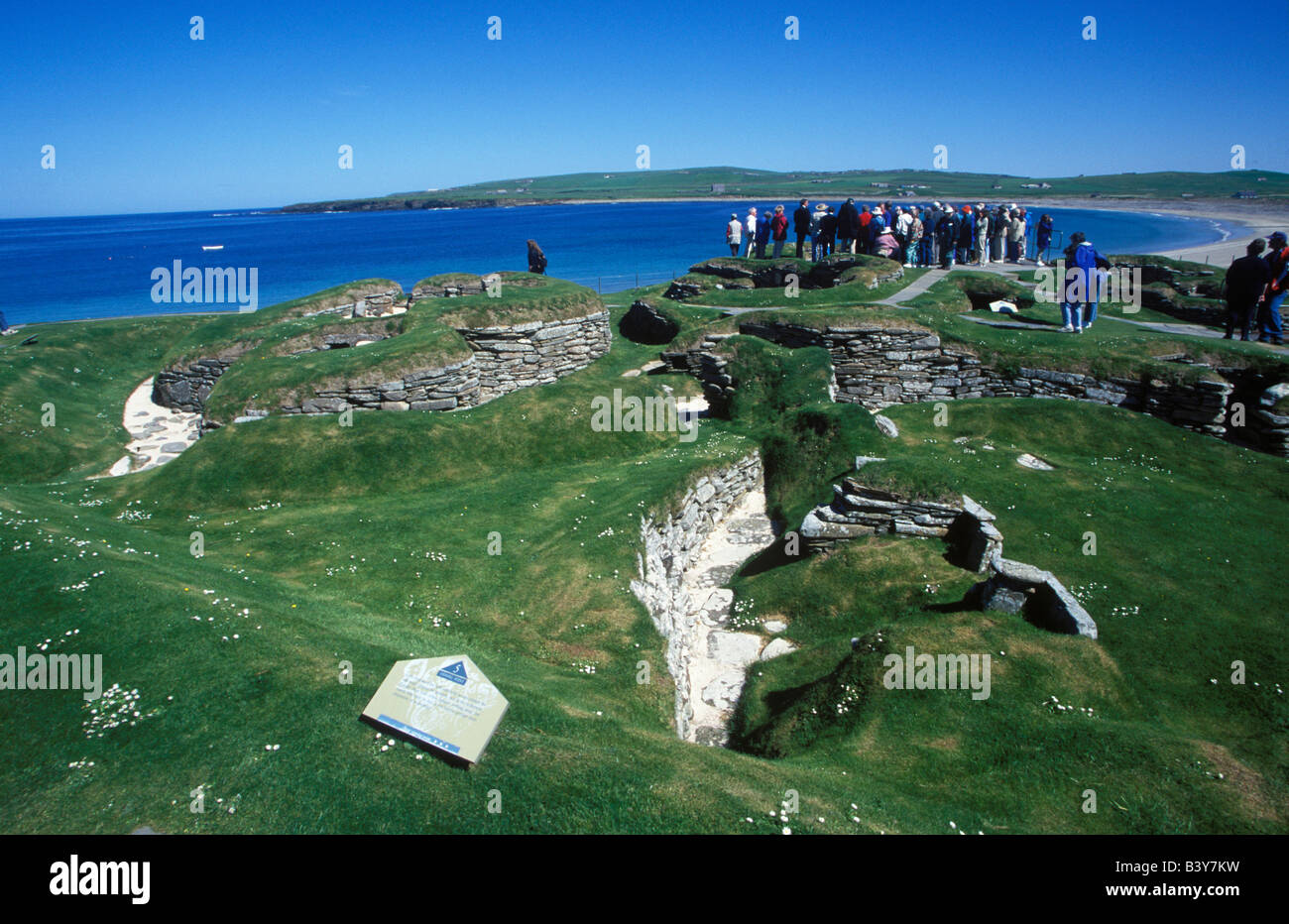 Scotland, Orkney Islands. Stone settlement of Skara Brae Stock Photo ...