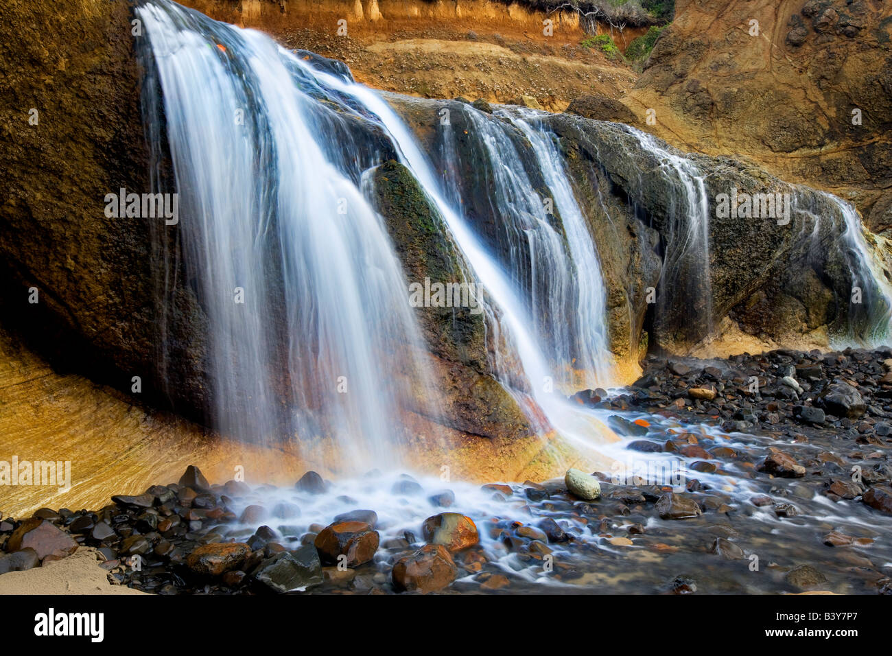 Waterfalls at Hug Point State Park Oregon Stock Photo - Alamy