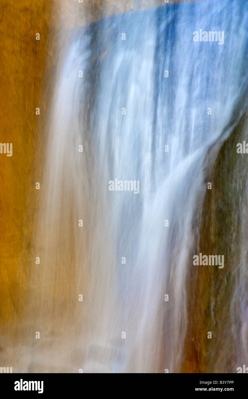 Abstract image of waterfalls at Hug Point State Park Oregon Stock Photo ...