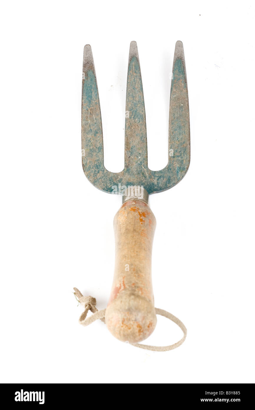 Old rusty garden fork Cut Out Stock Images & Pictures - Alamy