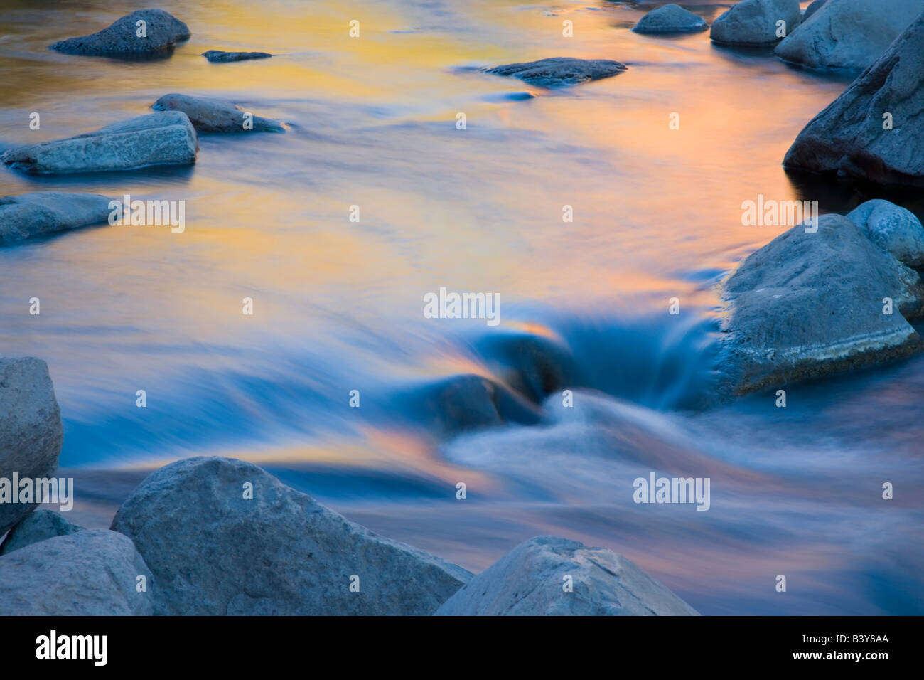 AZ, Arizona, Slide Rock State Park, Oak Creek, water pattern with ...