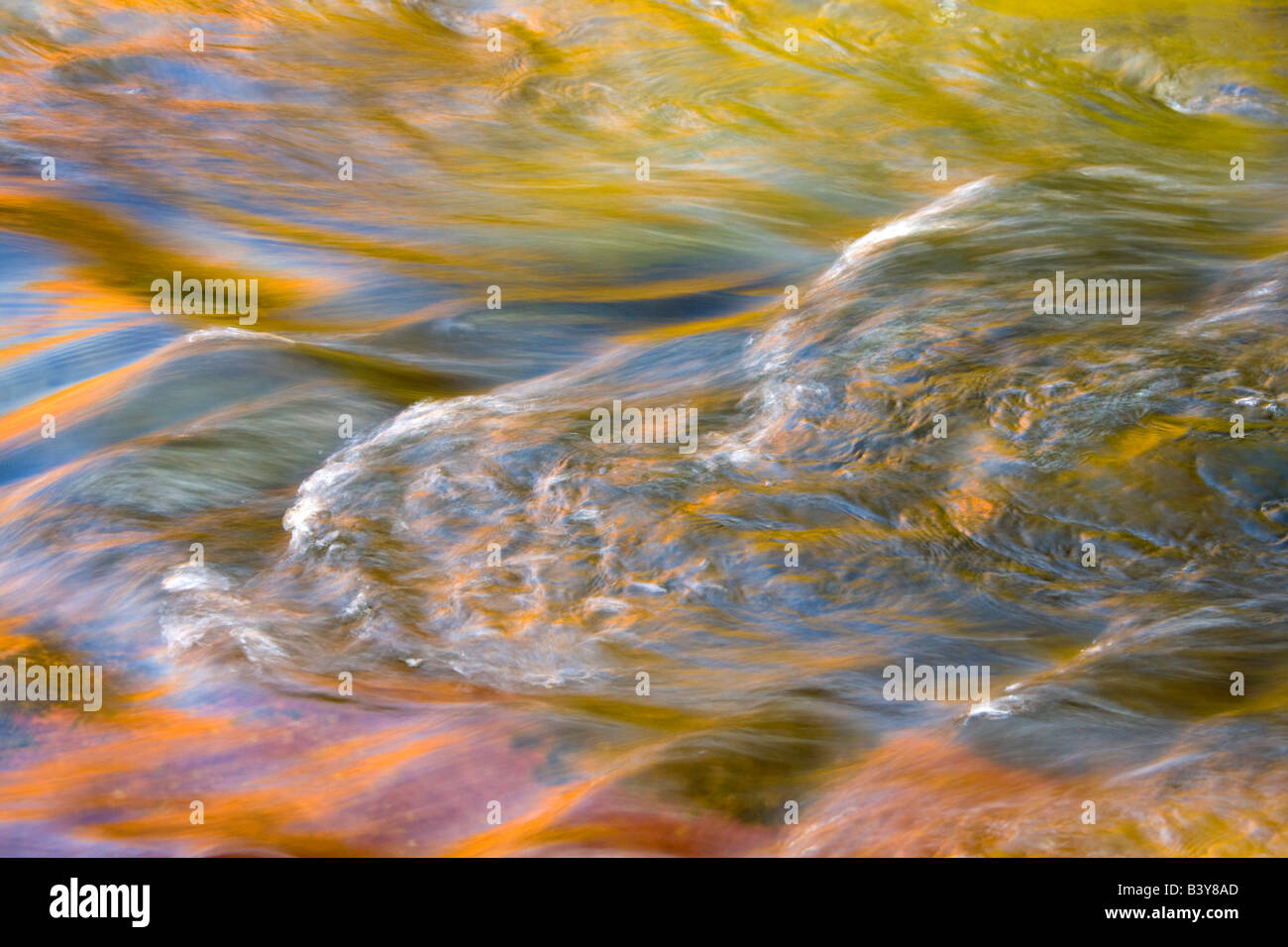 AZ, Arizona, Slide Rock State Park, Oak Creek, water pattern with ...