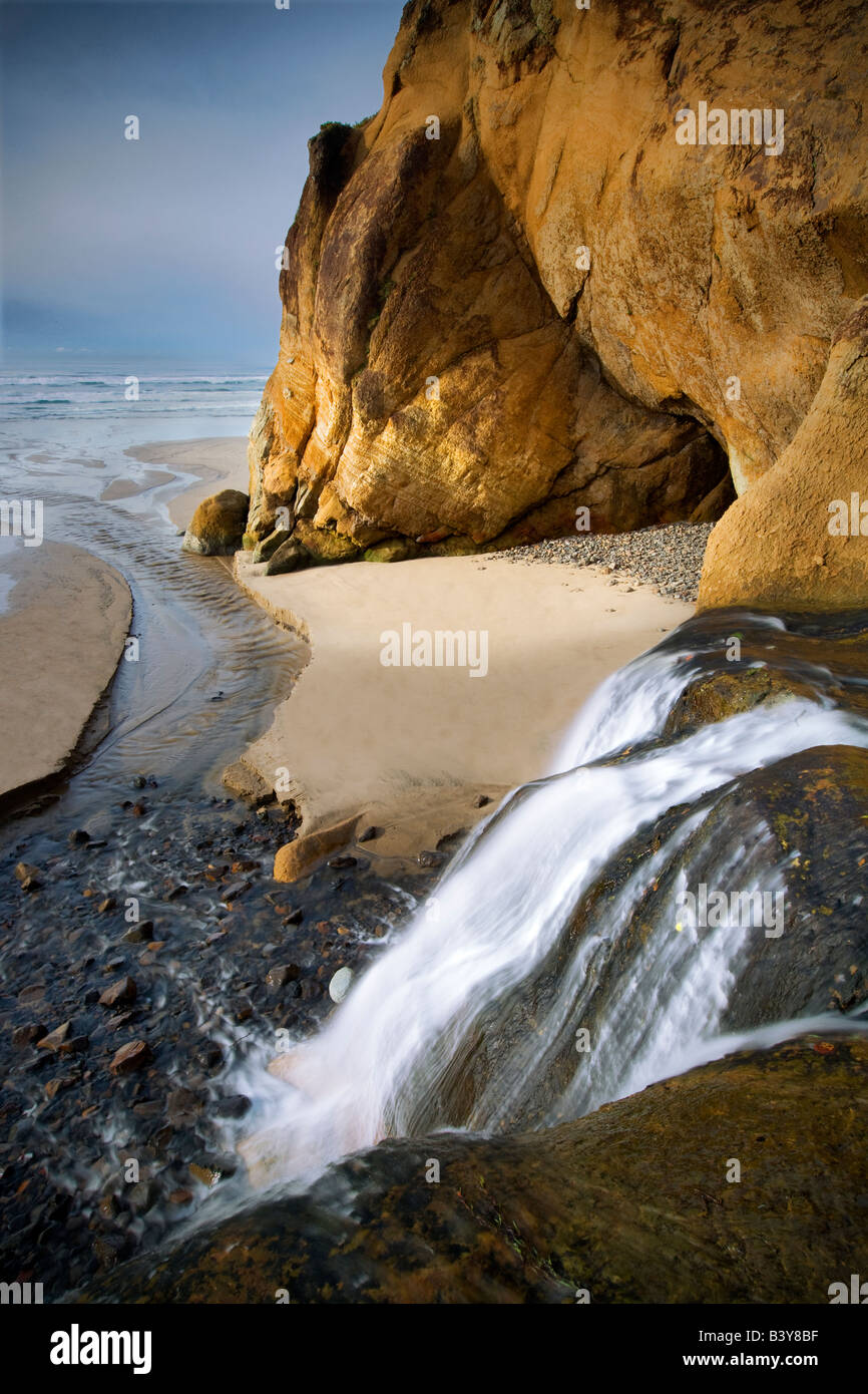 Waterfalls at Hug Point State Park Oregon Stock Photo - Alamy