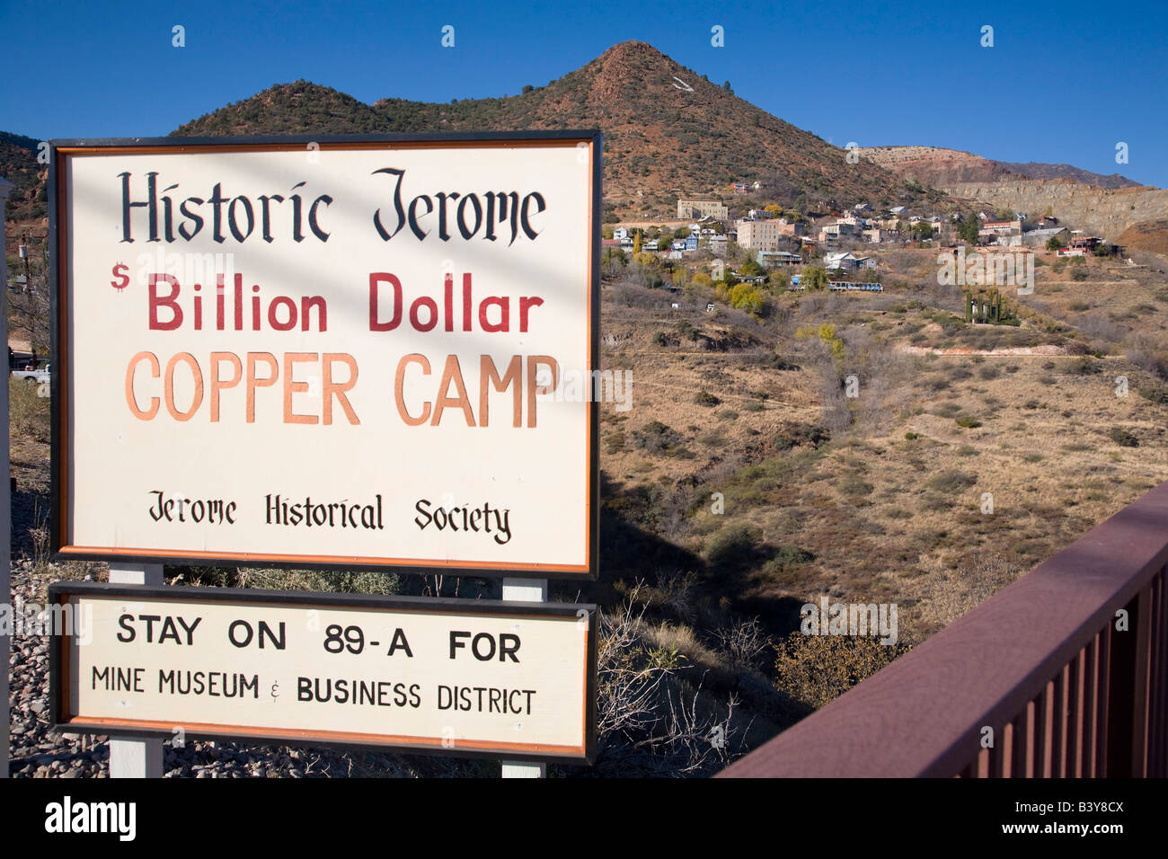 AZ, Arizona, Jerome, historic copper mining town, founded in 1876 Stock ...