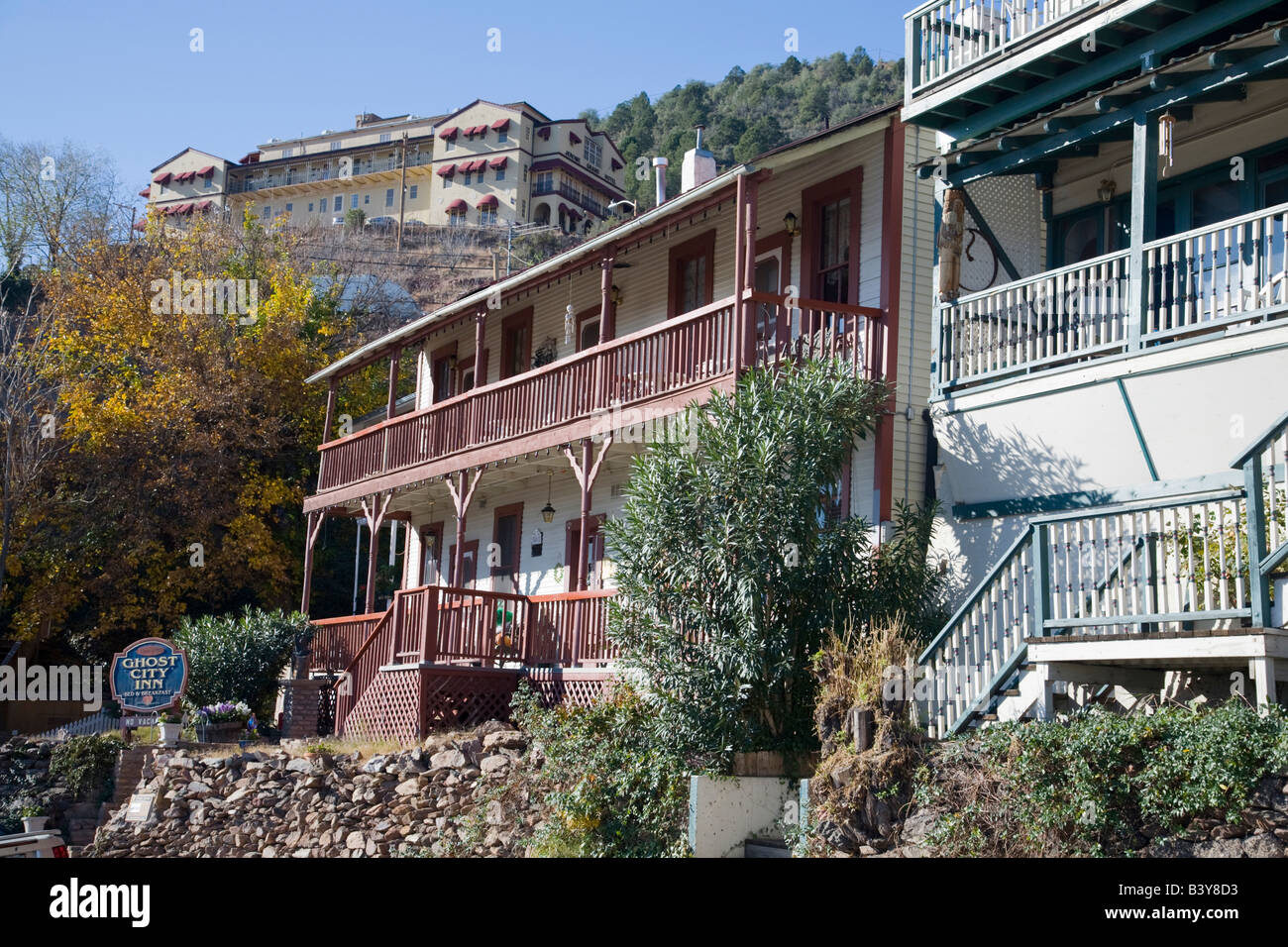AZ, Arizona, Jerome, historic copper mining town, founded in 1876 ...