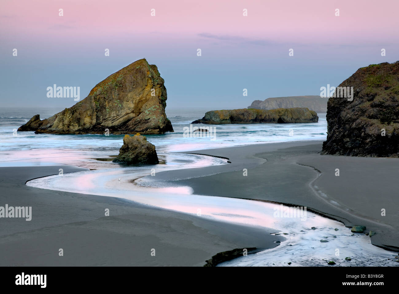 Sunrise at Cape Sabastian with Myers Creek Oregon Stock Photo - Alamy
