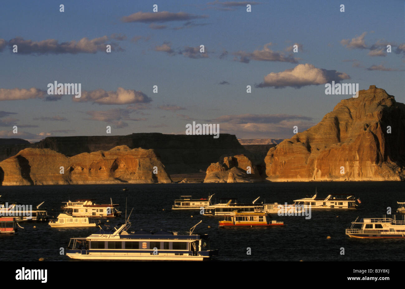 North America, United States, Arizona, Lake Powell. Drought Red Rocks ...