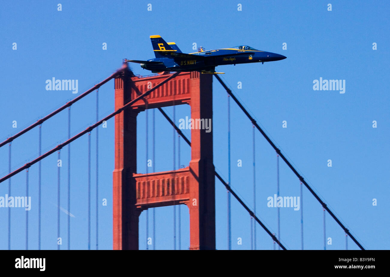 Blue Angels flyby during 2006 Fleet Week performance in San Francisco ...