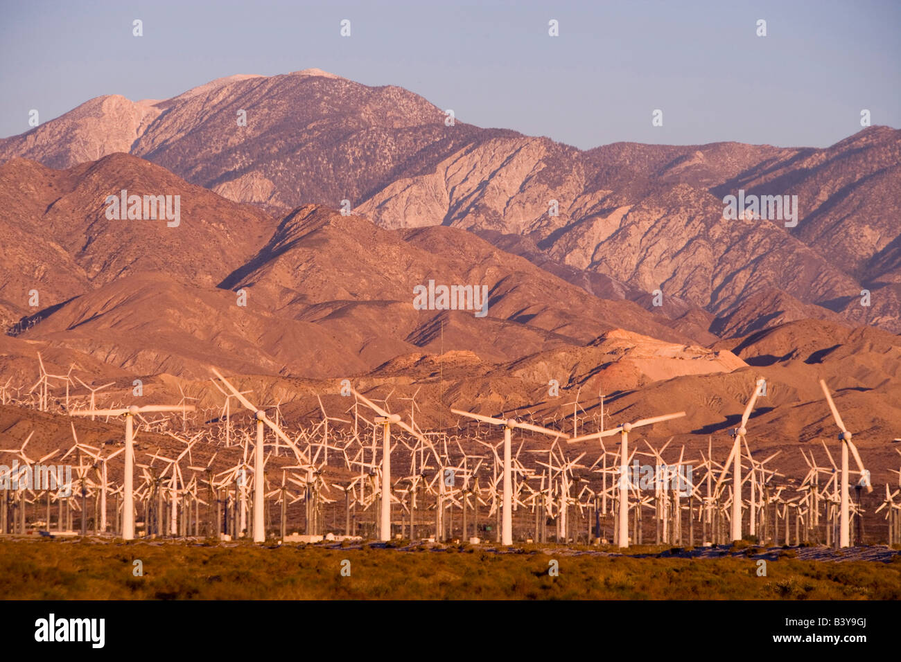 A wind farm in the San Gorgonio Mountain Pass in Palm Springs ...