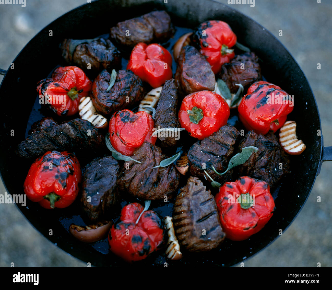 South Africa, Eastern Cape, Kwandwe . Thick steaks and whole red ...