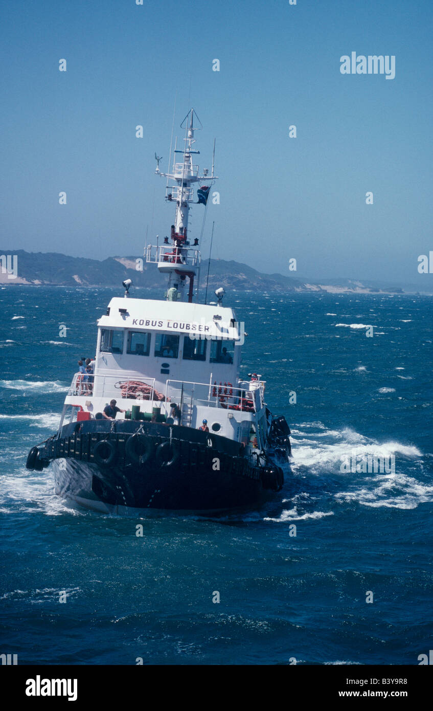 South Africa, Port Elizabeth. Pilot Boat entering harbour Stock Photo ...