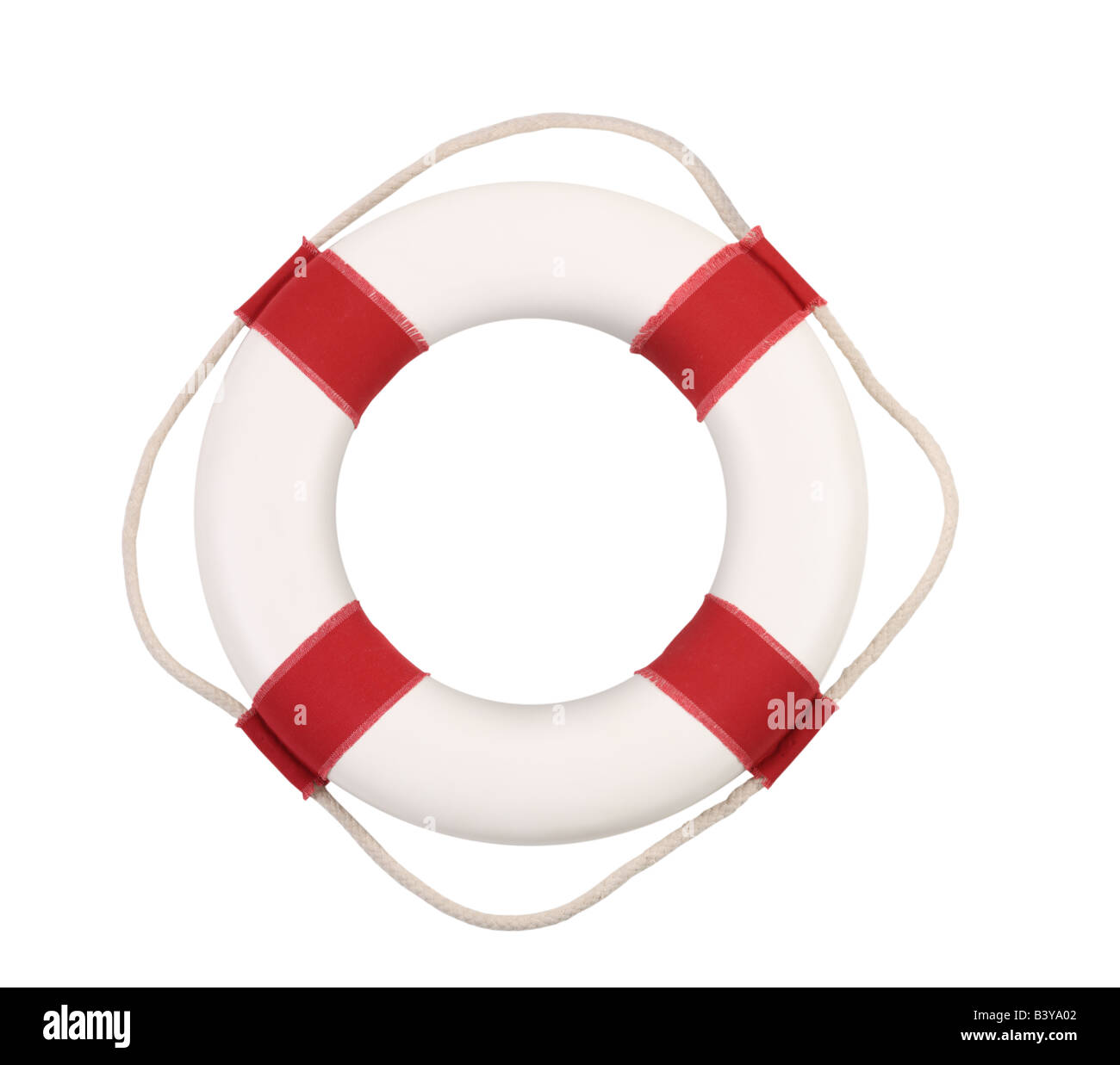Life preserver cut out isolated on white background Stock Photo - Alamy