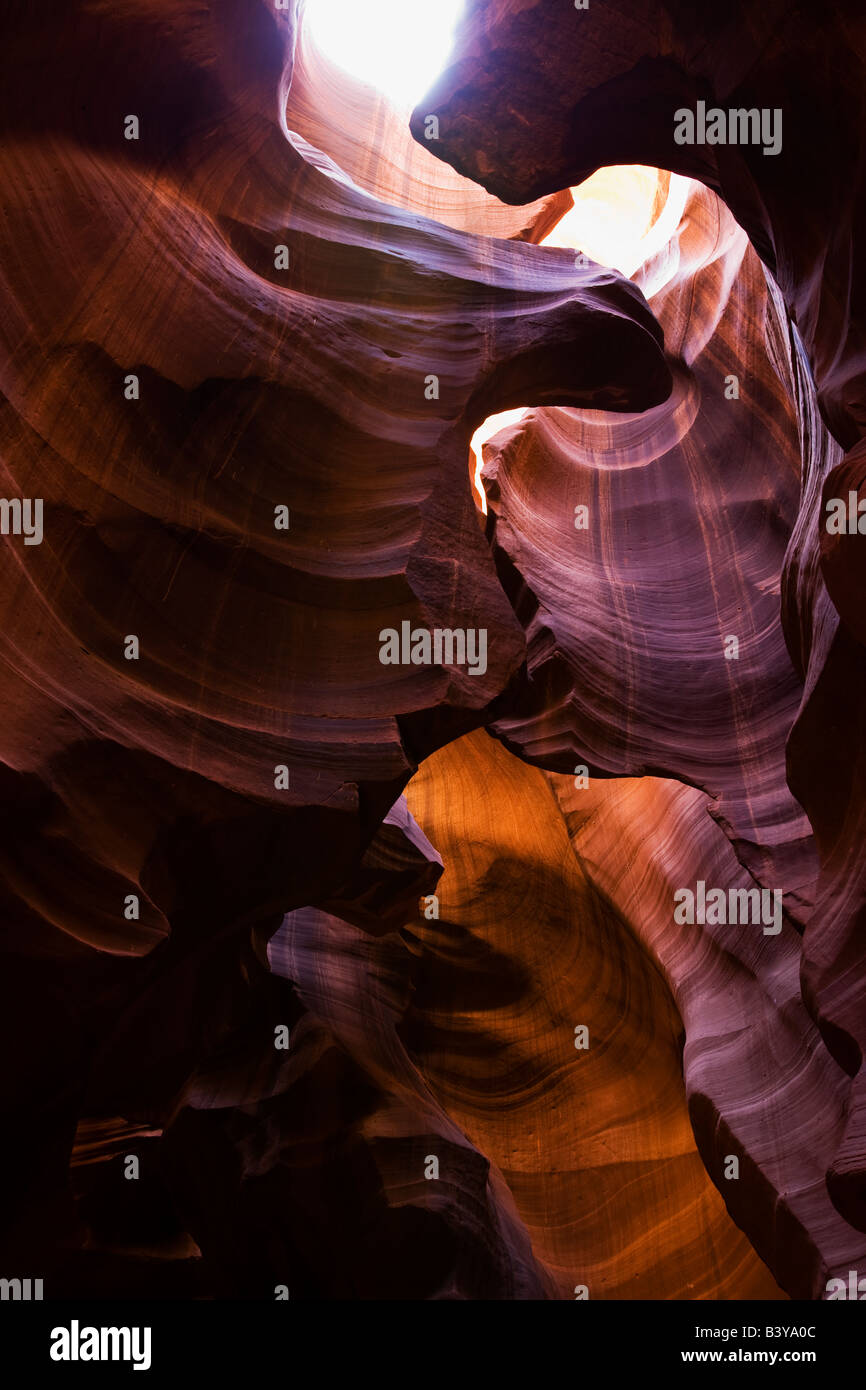 Lower Antelope Canyon red sandstone striations tall curved walls formed ...