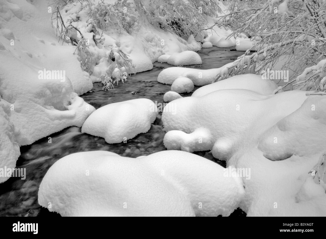 Elkhorn drive national scenic byway Black and White Stock Photos ...