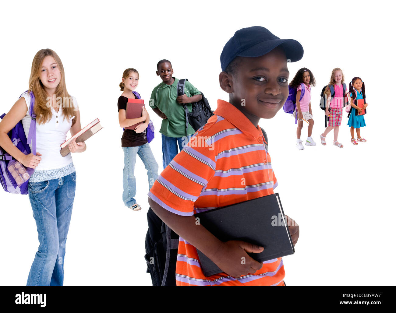 Young kids are ready for school Education family learning Stock Photo ...