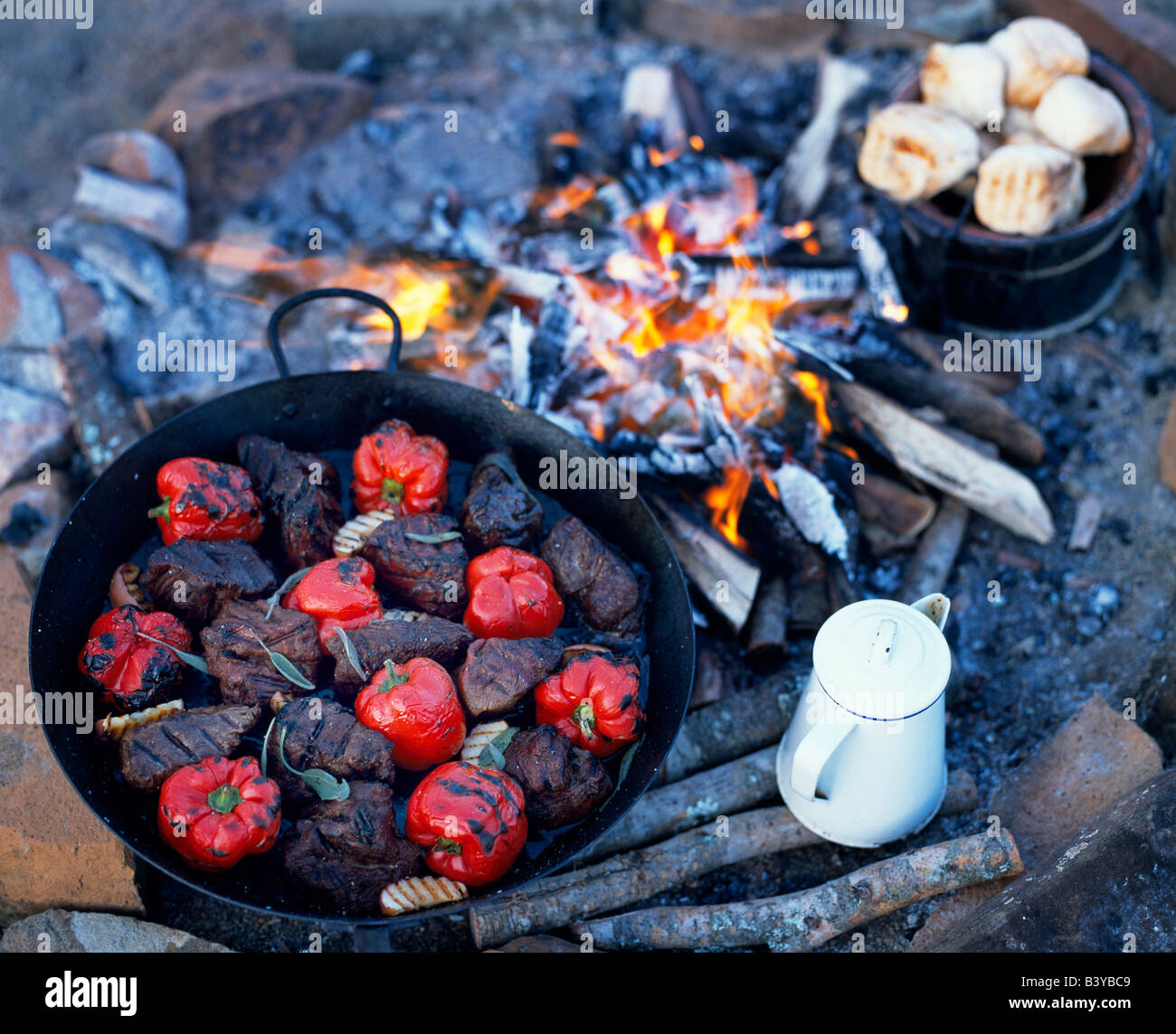 South Africa, Kwandwe. Frying on fire Stock Photo - Alamy