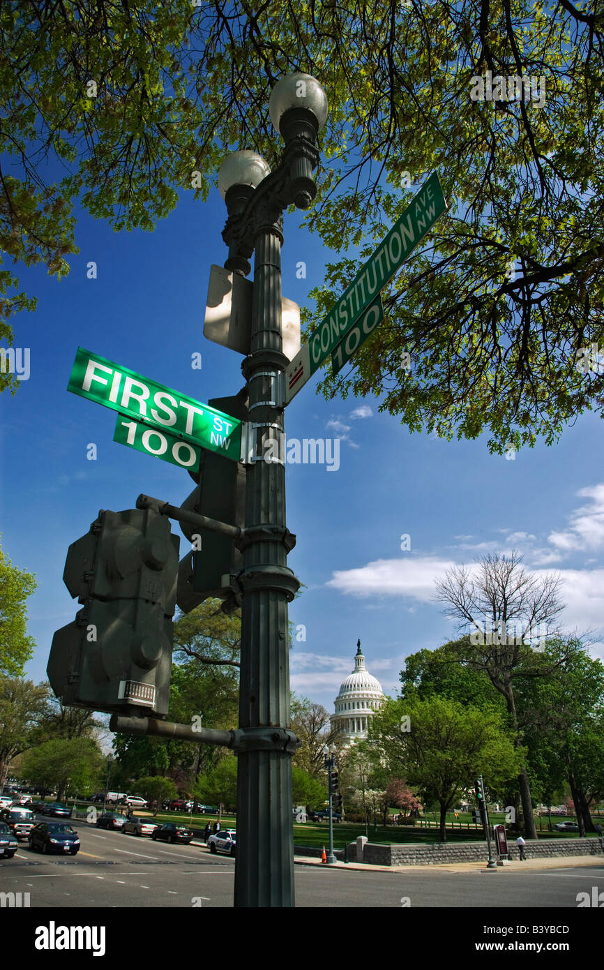 USA, Washington, D.C. The Capitol Building as seen from Constitution ...