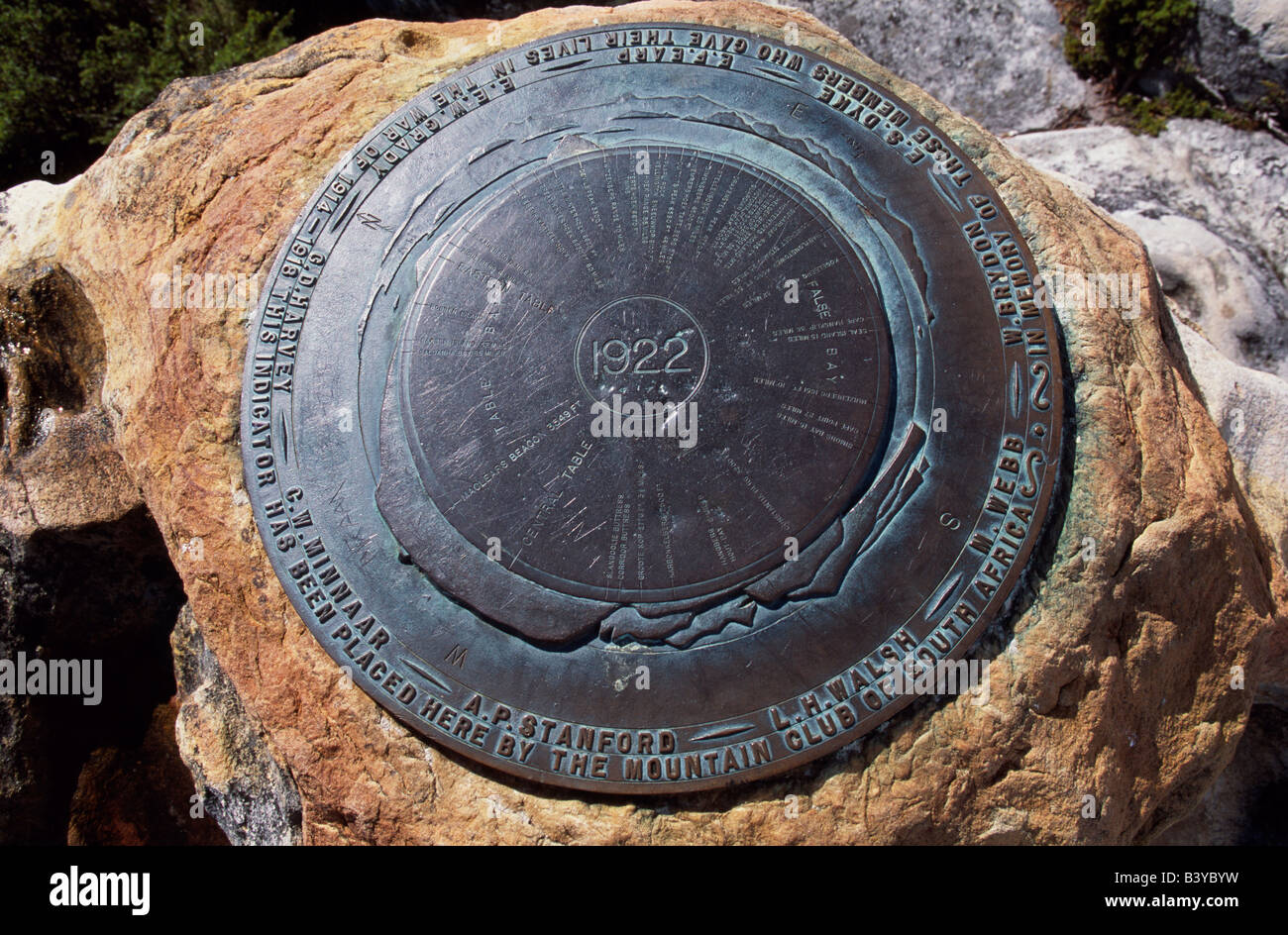 South Africa, Western Cape, Cape Town. 1922 plaque placed by the ...
