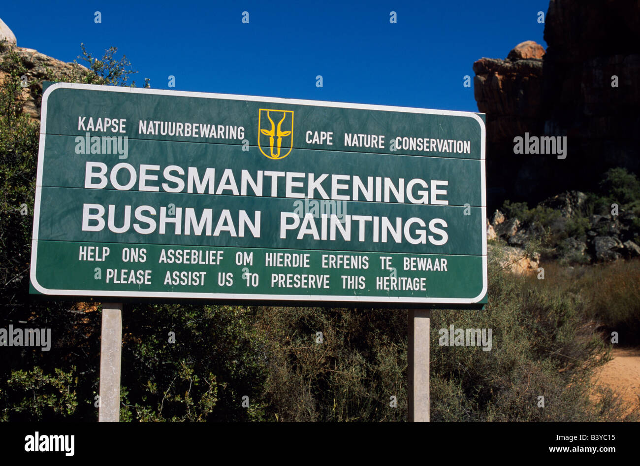 South Africa, Western Cape, Cederberg. Bushman Paintings historical ...
