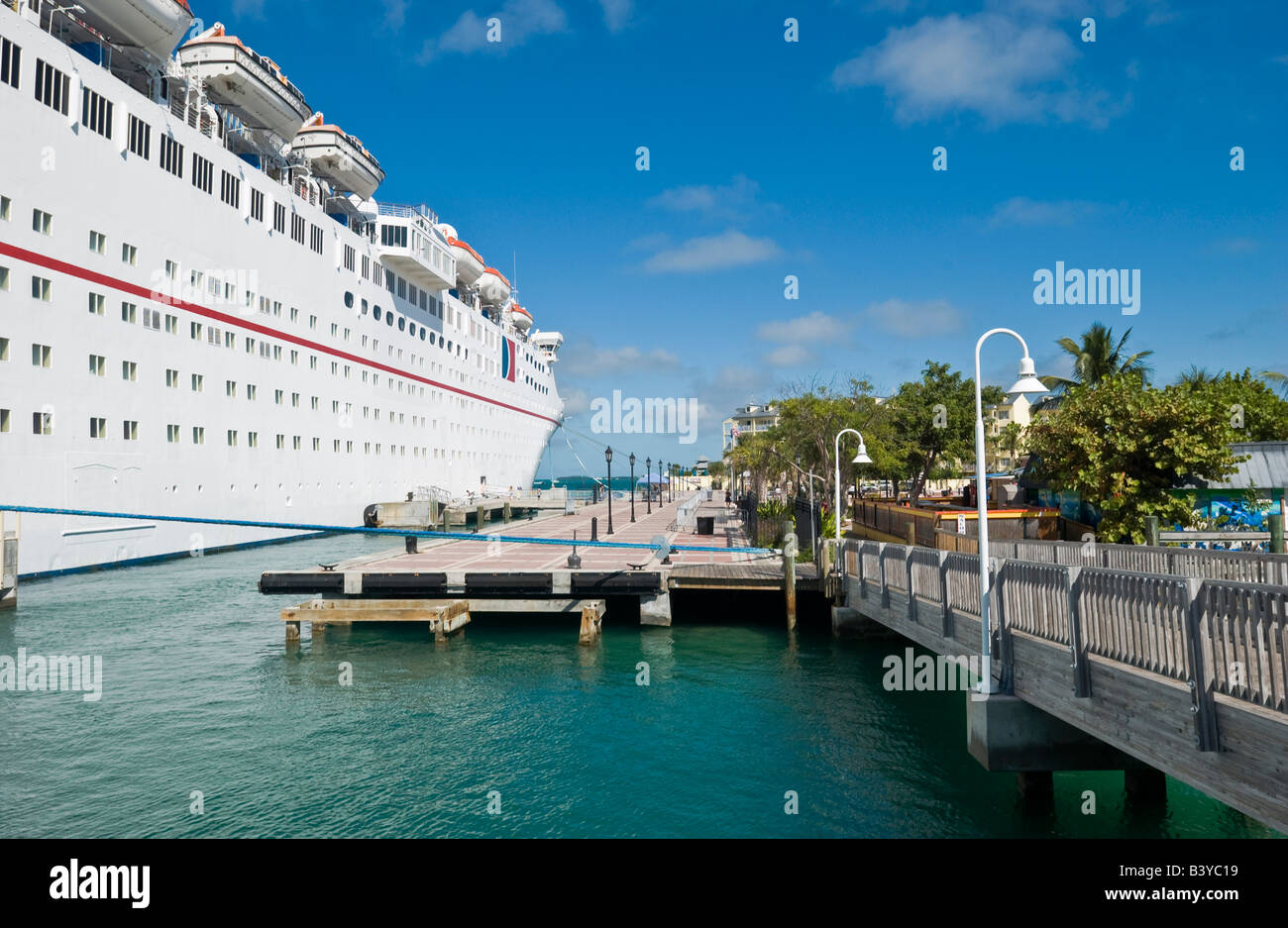 North America, USA, Florida, Key West. Cruise Terminal with Carnival ...