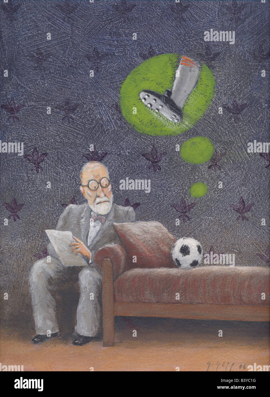 Freud couch cartoon hi-res stock photography and images - Alamy