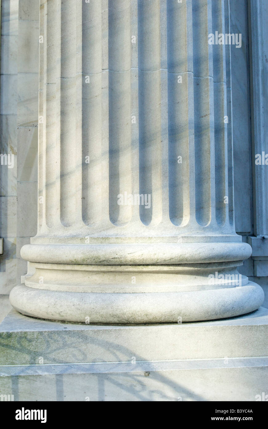 USA, Georgia, Savannah, historic district, Christ Church column detail ...